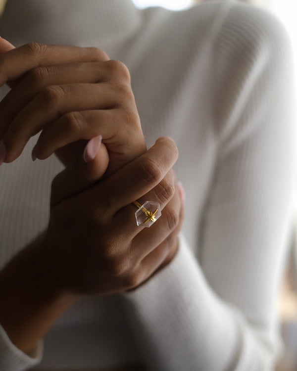 Polaris Clear Quartz Sterling Silver Ring – Era Stories